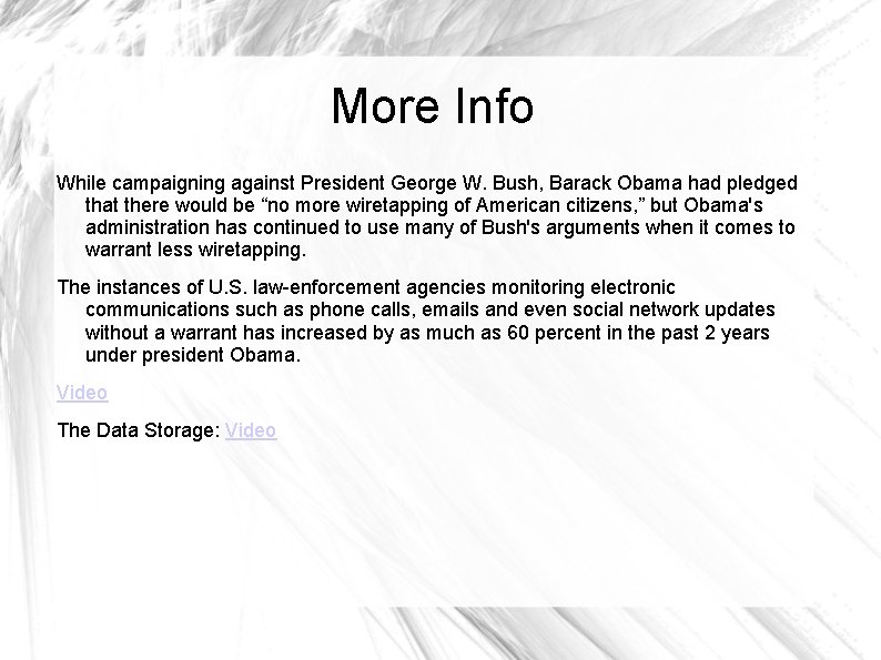 Domestic Surveillance By Joshua Hedden What is Domestic