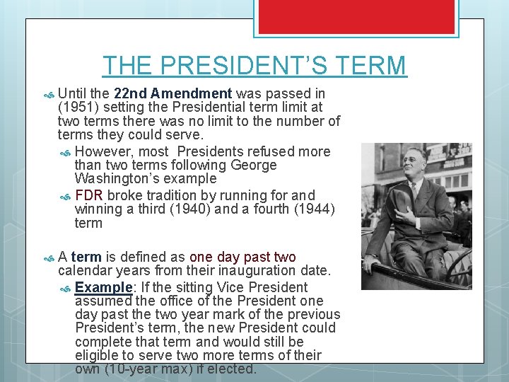 Chapter 13 The Presidency AMERICAN GOVERNMENT The Presidents