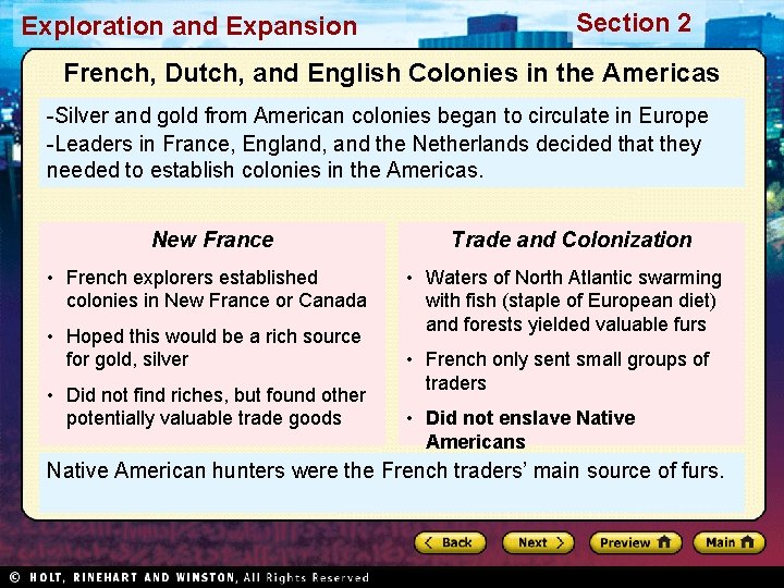 Exploration and Expansion Section 2 Conquest and Colonies
