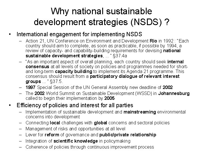 SR and sustainable development governance relationship between National