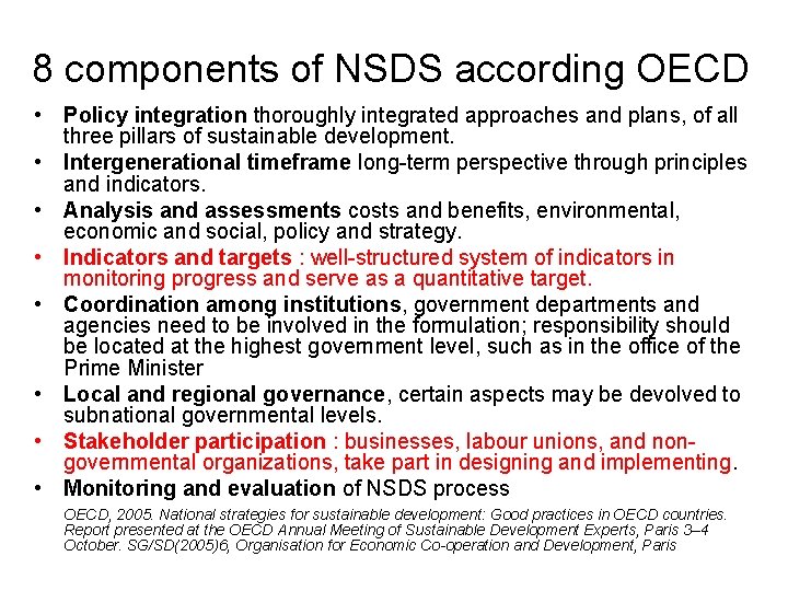 SR and sustainable development governance relationship between National