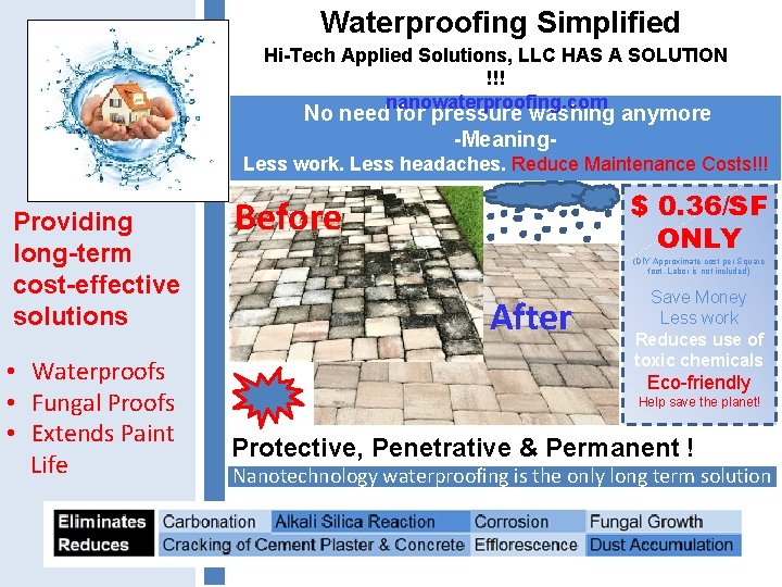 Waterproofing Simplified HiTech Applied Solutions LLC HAS A