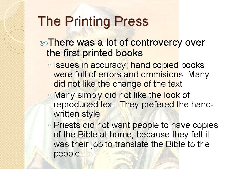 Renaissance Influence The Printing Press The Printing Press
