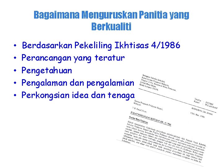 MEMPERKASAKAN PENGURUSAN PANITIA SEKOLAH Bagaimana Menguruskan Panitia yang