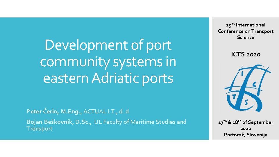 Development of port community systems in eastern Adriatic