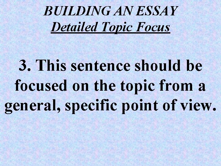 BUILDING AN INTRODUCTION PARAGRAPH CLIMBING OUT OF THE
