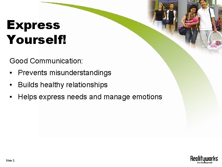 Communication And Building SelfEsteem Slide 1 Express Yourself