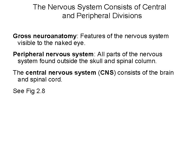 The Nervous System Consists of Central and Peripheral