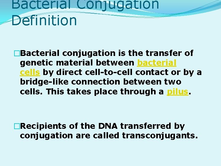 Recombination Genetics of Bacteria SEM V CC 12