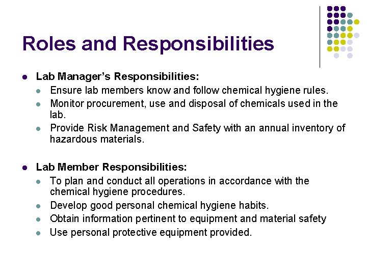 Hellmann Lab Safety and Operational Guidelines Chris BrownJason