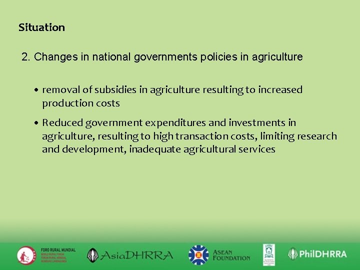 The Importance of Commoditybased Small FarmersProducers Associations Third