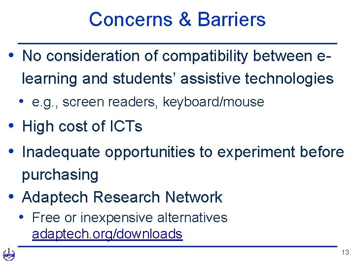 Blending Universal Design ELearning and Information and Communication