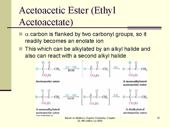 Chapter 22 Carbonyl Alpha Substitution Reactions Based on