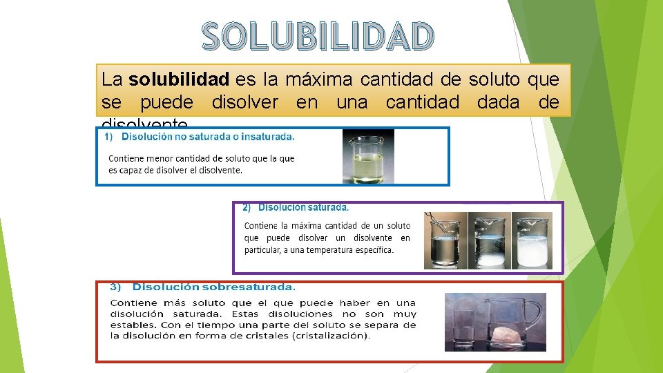 Objetivos Comprender como el soluto y solvente puede