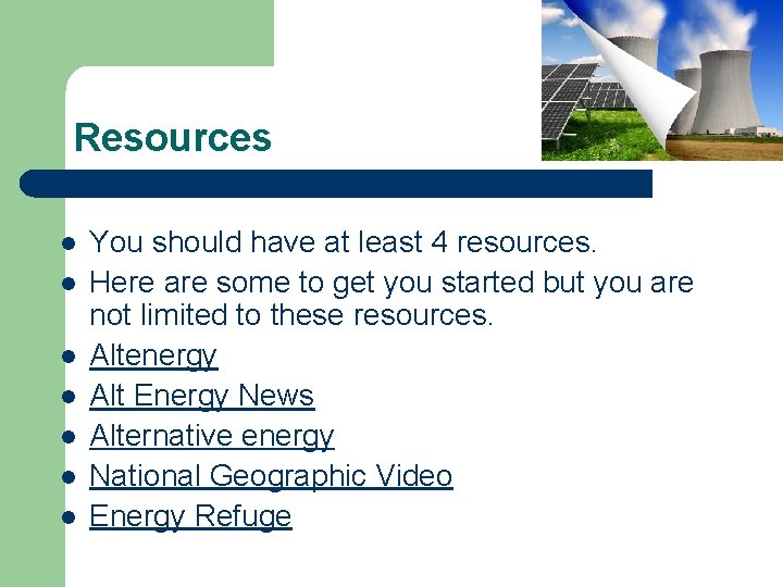 Web Quest Renewable Energy Erin Miller EDU 505