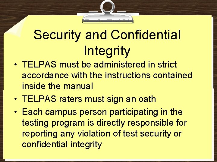 TELPAS Texas English Language Proficiency Assessment System Spring