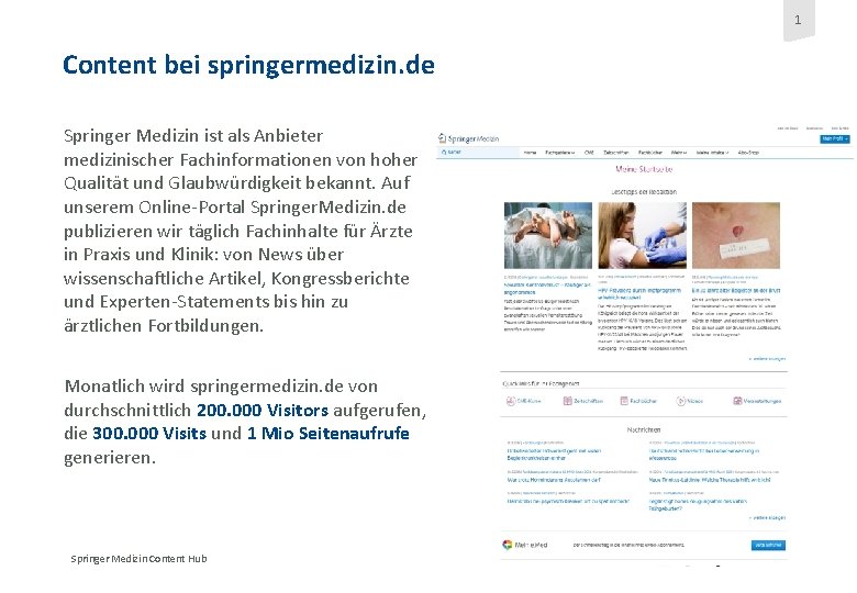 Content Hub Das ContentMarketing bei springermedizin de 2019