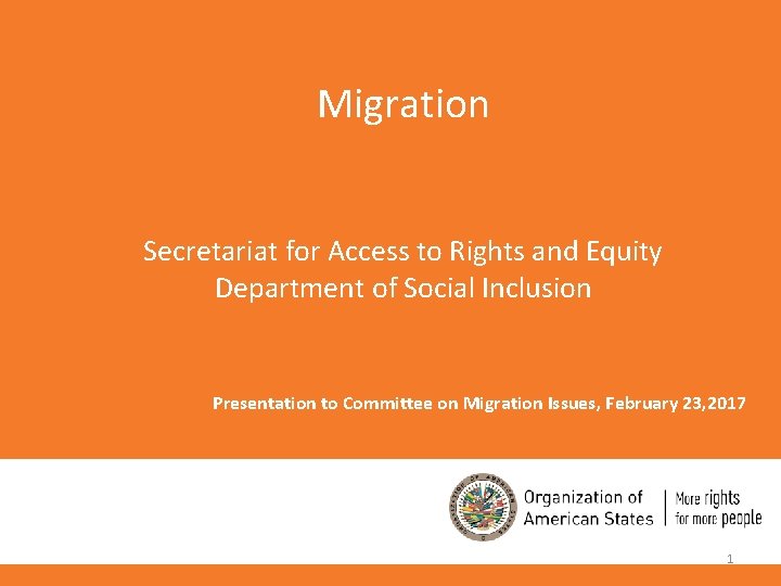 Migration Secretariat for Access to Rights and Equity