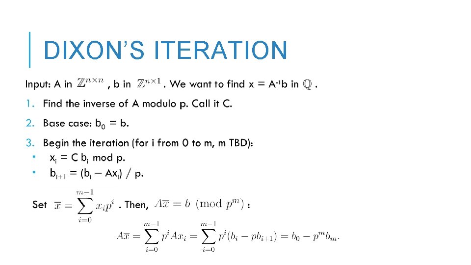 WHY ARE PADIC NUMBERS USEFUL FOR FAST LINEAR