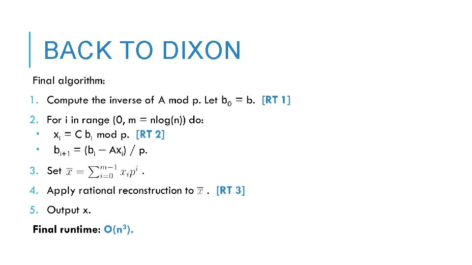 WHY ARE PADIC NUMBERS USEFUL FOR FAST LINEAR