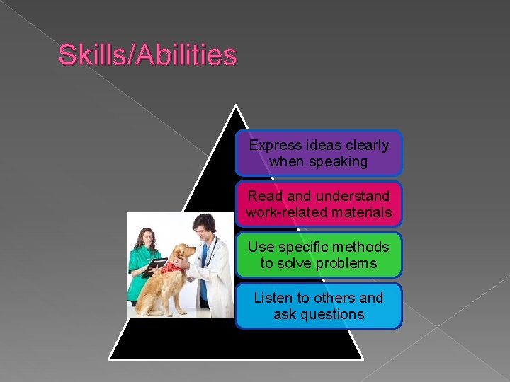 Veterinarian Created by Abby Bauer Work Activities Monitor