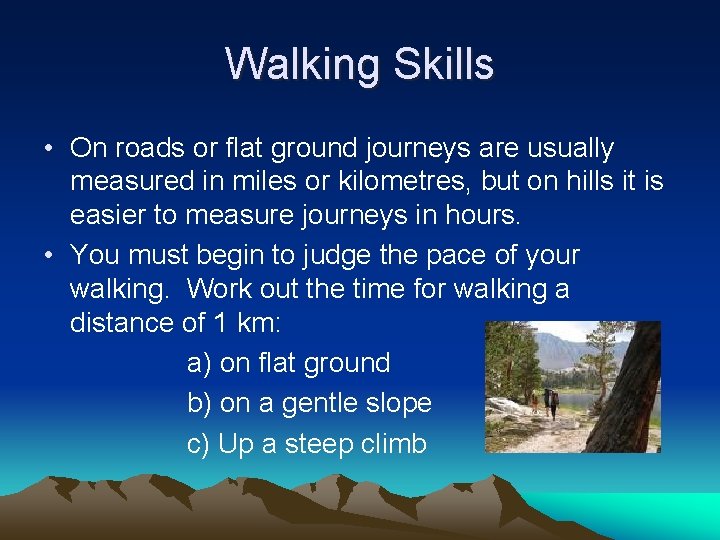 Initial Expedition Training Some basic knowledge to enable