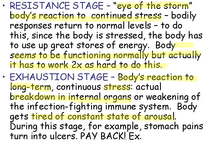 Stress Study Guide Good vs Bad stress Autonomic