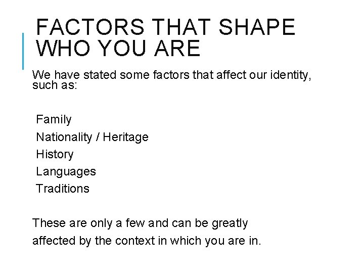 GLOBALIZATION AND IDENTITY Social Studies 10 1 CHAPTER