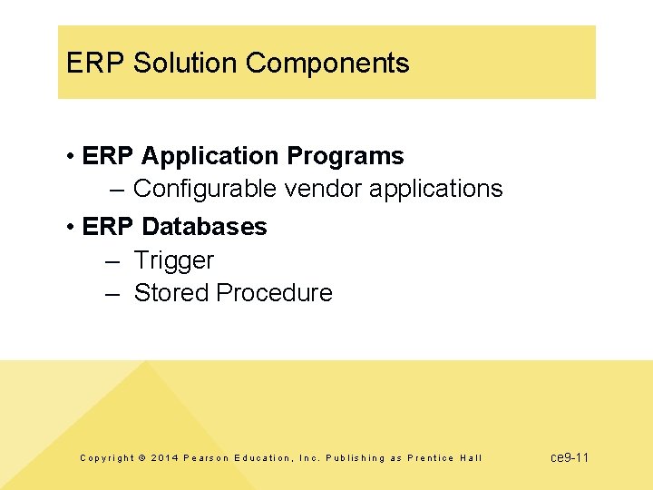 Chapter Extension 9 Enterprise Resource Planning ERP Systems