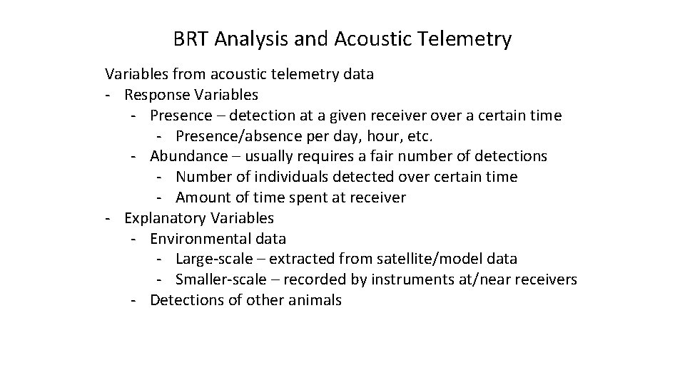 Sharks in Trees Boosted Regression Tree Analysis of