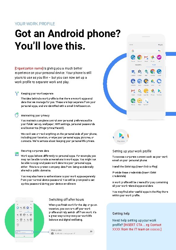 YOUR WORK PROFILE Got an Android phone Youll