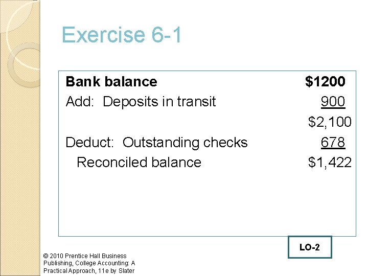 Chapter 6 Banking Procedure and Control of Cash