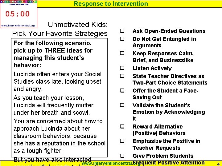 Response to Intervention Challenging Behaviors Case Examples Jim