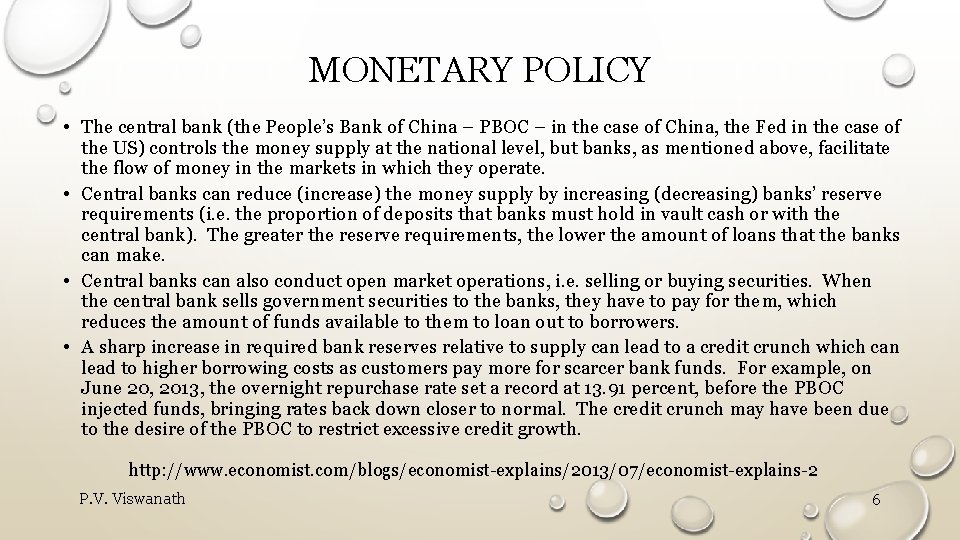 INTRODUCTION TO BANKING THE CHINESE FINANCIAL SYSTEM SPRING