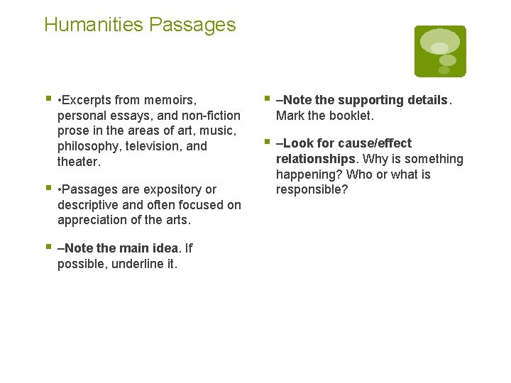 General Info About ACT Reading Test A total