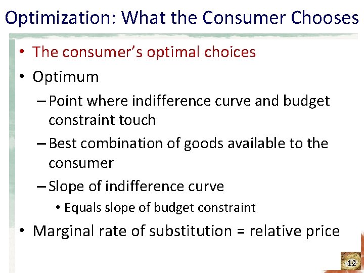Chapter 21 Theory of Consumer Choice Budget Constraint
