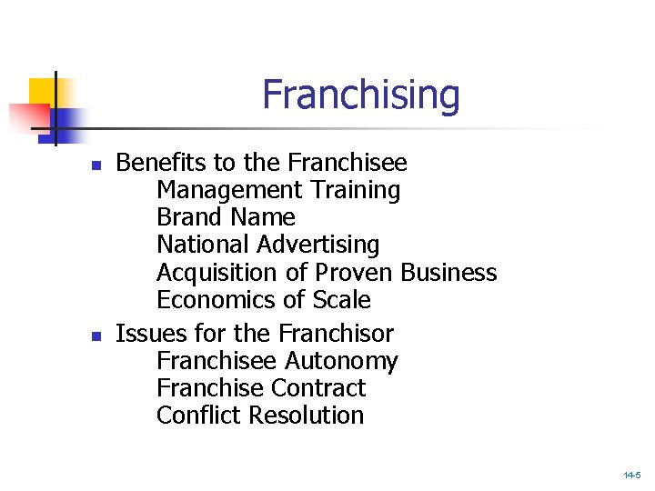 Chapter 14 Growth and Global Expansion Mc GrawHillIrwin
