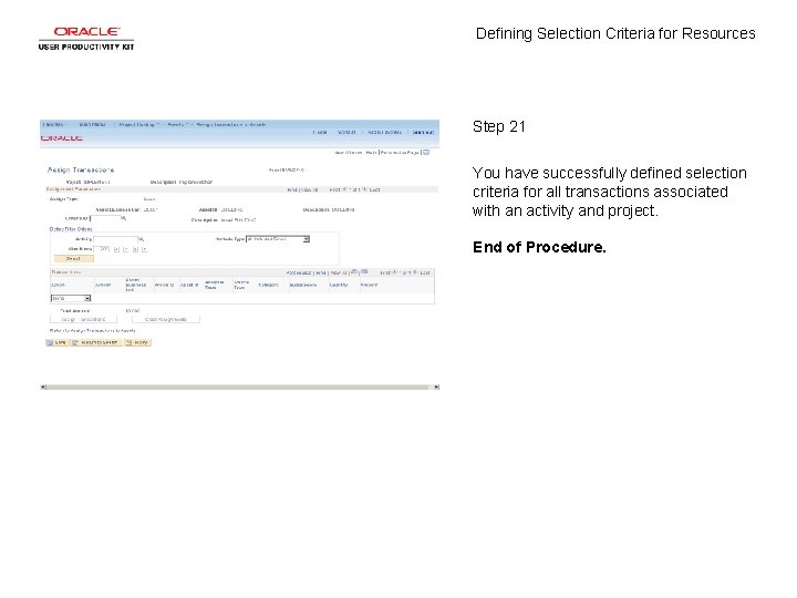 Defining Selection Criteria for Resources Concept Defining Selection