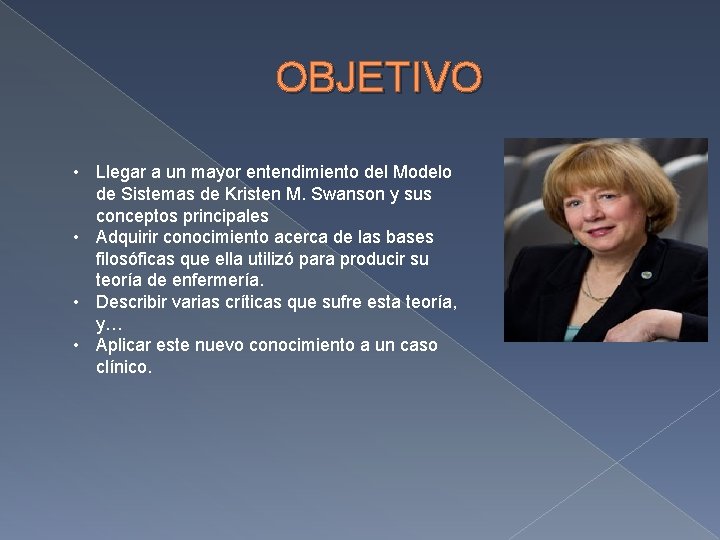 Kristen M Swanson Teora de los cuidados Jessica