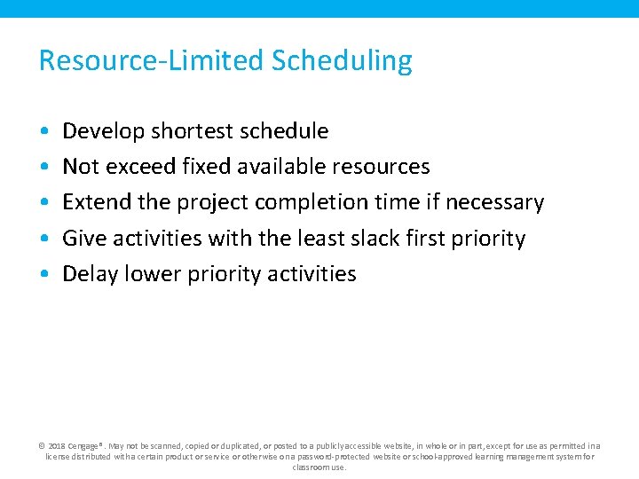 6 Resource Utilization 2018 Cengage May not be
