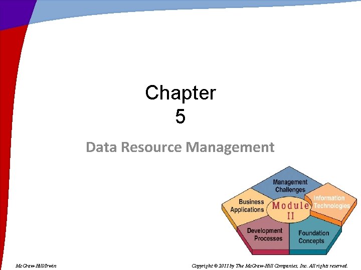 Chapter 5 Data Resource Management Mc GrawHillIrwin Copyright