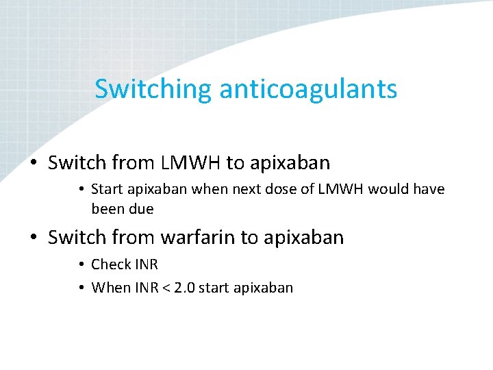 Use of direct oral anticoagulants DOACs in primary