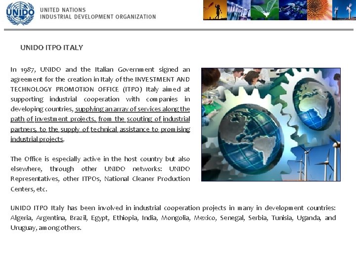 UNIDO approach for reducing poverty through sustainable industrial