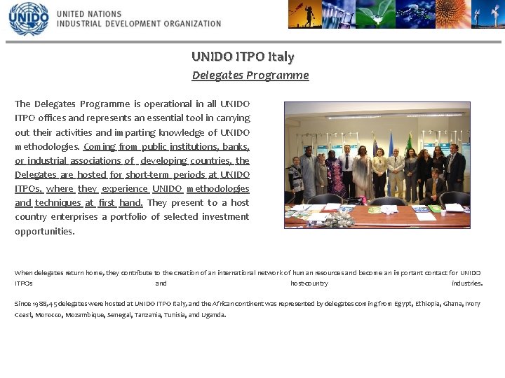 UNIDO approach for reducing poverty through sustainable industrial