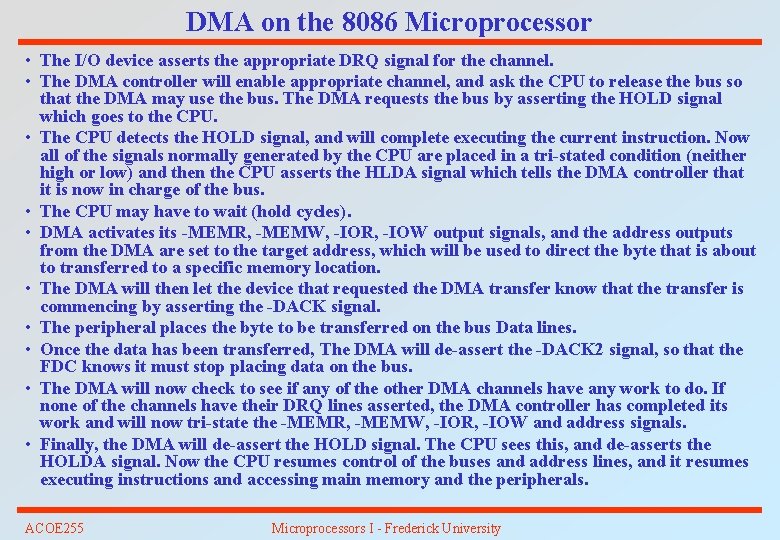 Direct Memory Access DMA Chapter 13 Dr Konstantinos