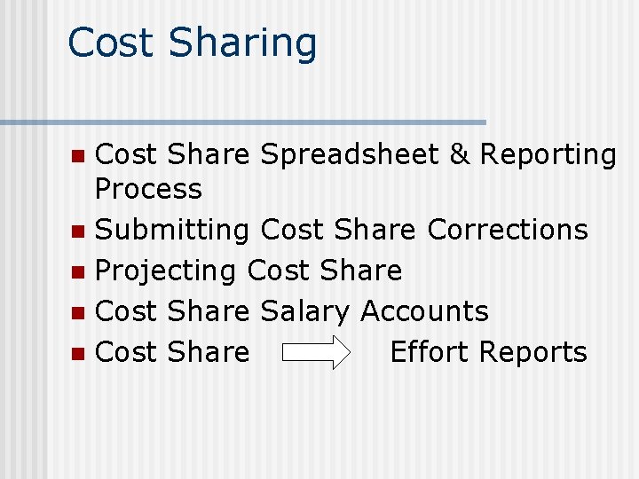 Cost Sharing June 2012 Cost Sharing Cost Share