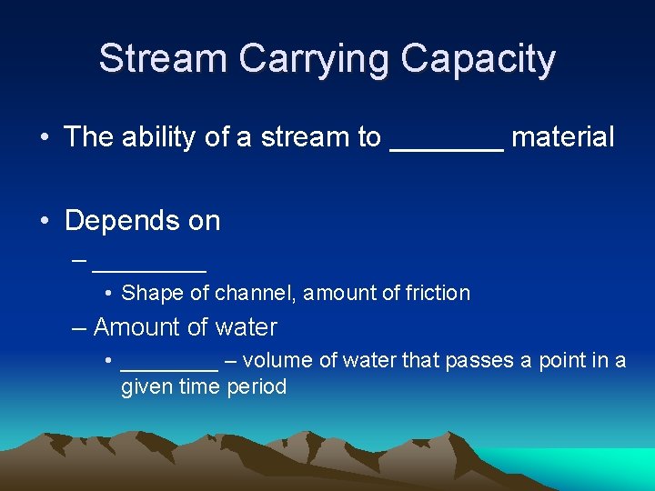 Surface Water Chapter 9 Water Cycle Also the
