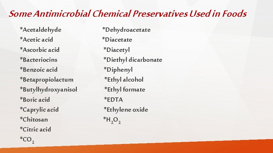 Control of Microorganisms in Foods FOOD Microbiology MEDI