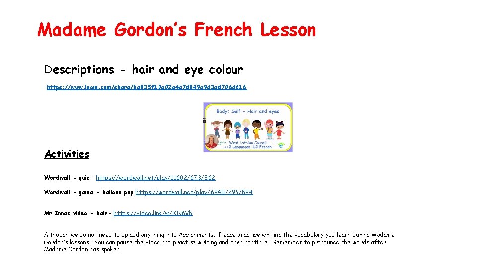 Linlithgow Bridge Primary School P 5 REMOTE LEARNING