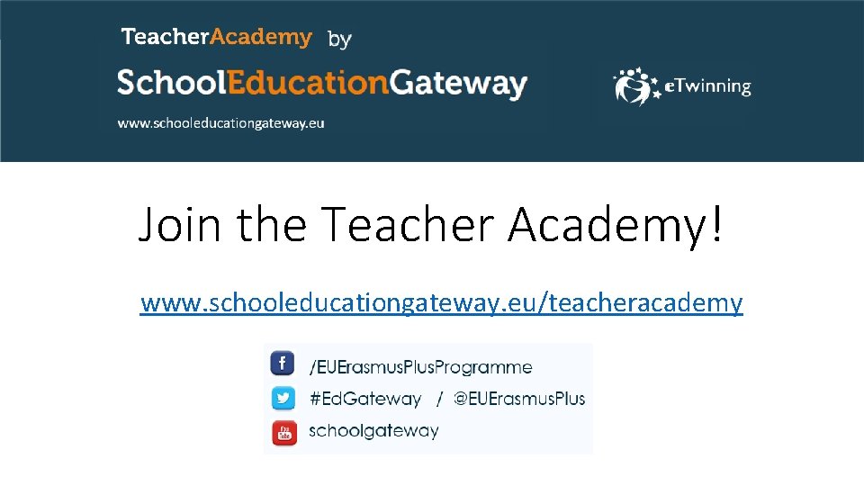 Teacher Academy the School Education Gateway www schooleducationgateway